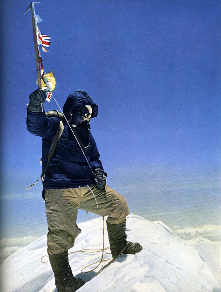 FH #74 A photograph of Edmund Hillary on top of the world was the first ...